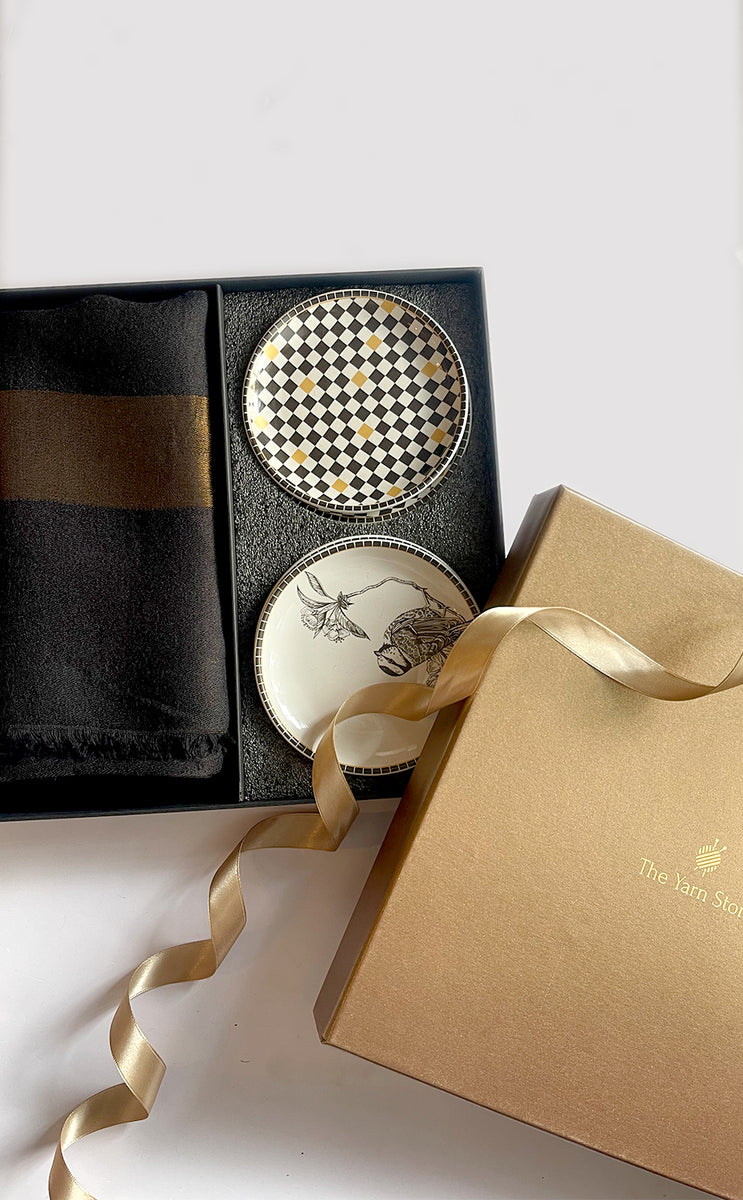 Stole & Tapas Festive Gift Set | Festive Gifting | Stoles | Tableware ...