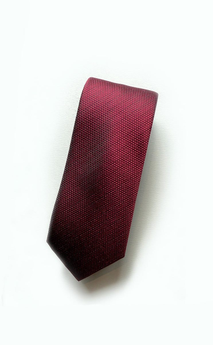 Maroon Matrix Tie | 100% Silk | The Yarn Story