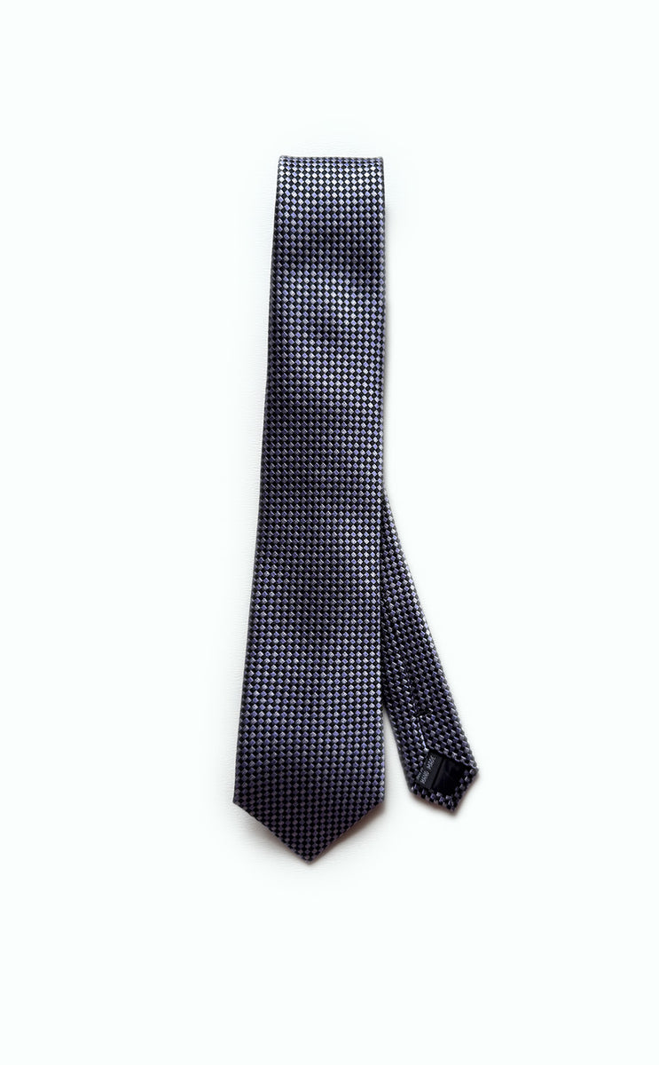 Cobalt Matrix Tie | 100% Silk | The Yarn Story