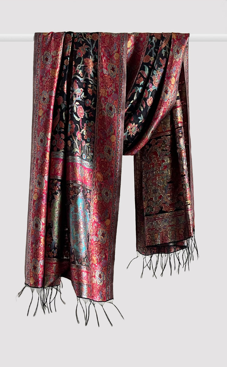 Classic Motif Butti Dupatta | Silk Woven Dupatta – The Yarn Story